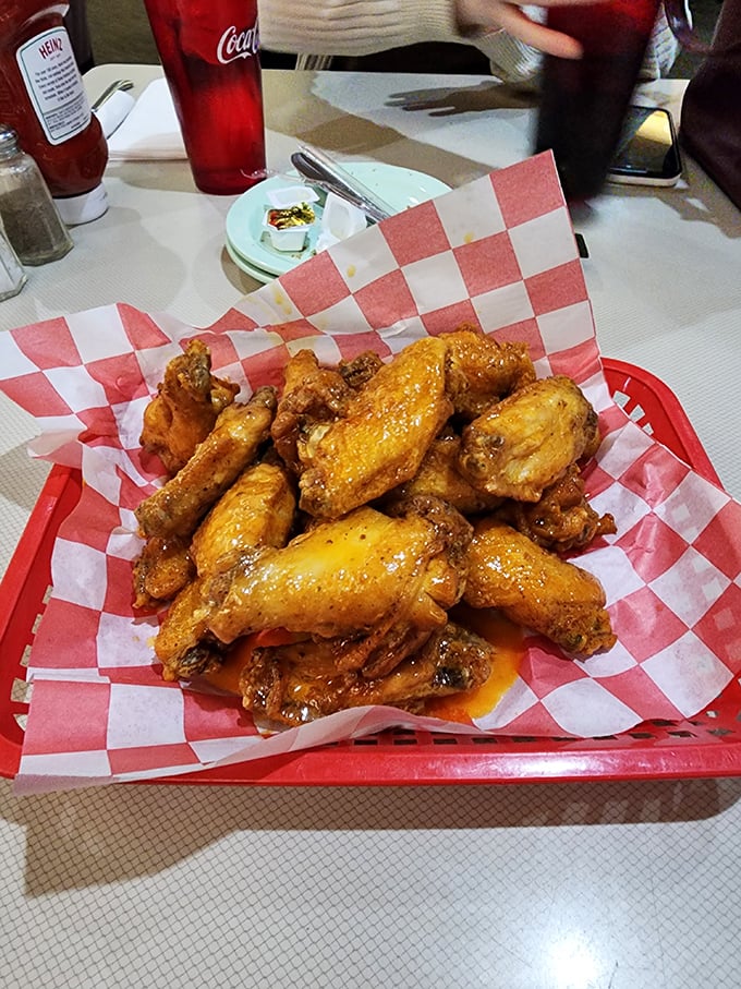 These wings aren't messing around &ndash; they're saucy, substantial, and served with the confidence of something that needs no introduction.