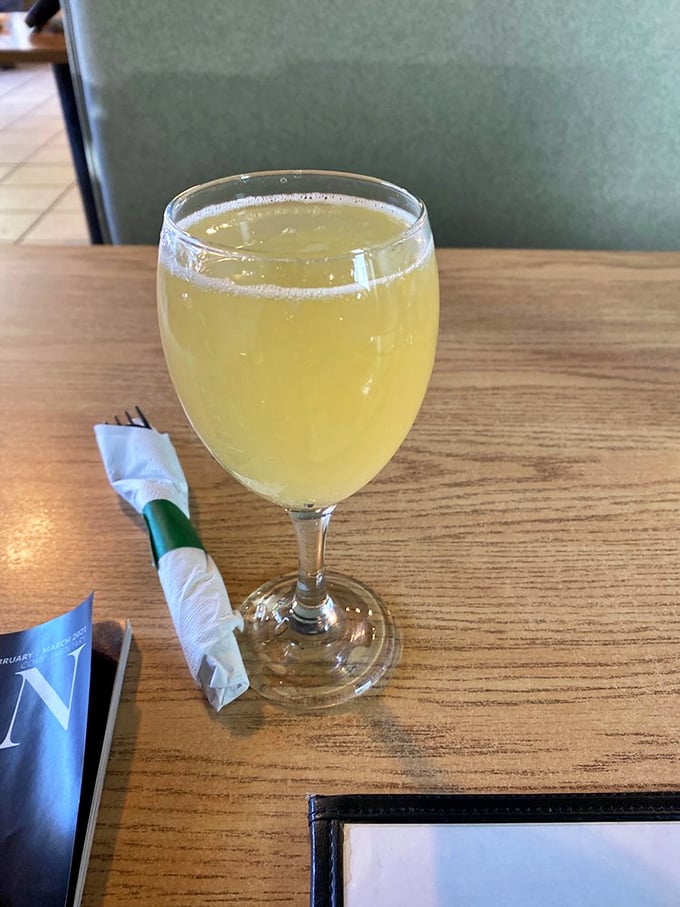 Weekend wisdom in a glass: a mimosa that promises to make whatever follows it just a little bit brighter and bubblier.