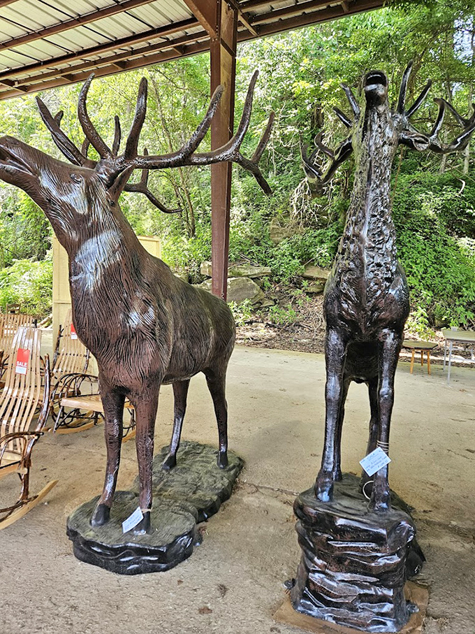 These majestic metal stags aren't just lawn ornaments—they're conversation pieces that announce "my garden has arrived!"