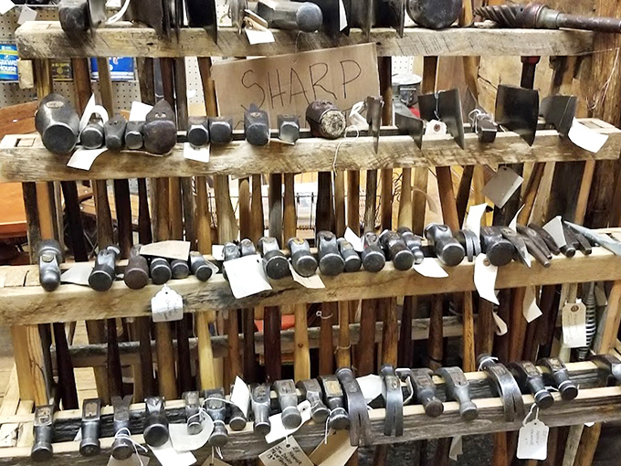 "SHARP" indeed! These vintage hammers and tools represent craftsmanship from when things were built to last generations, not just warranty periods.