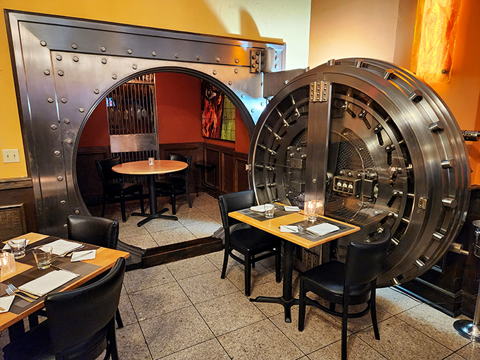 Dining in the bank vault gives new meaning to "expensive taste." Your table is ready&mdash;right next to where they once kept the good stuff. 