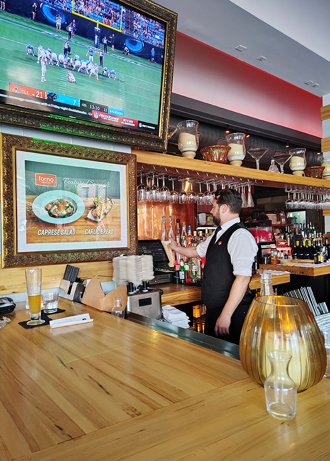  Behind every great restaurant is a great bar. This one's stocked with everything needed to craft the perfect accompaniment to your meal.