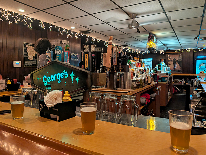 Behind every great tavern is a great bar. This one's stocked with enough spirits to raise yours, no matter what kind of day you've had.