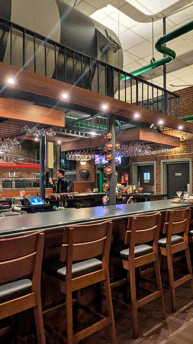 Behind every great restaurant is a bar that understands the importance of proper glassware and mood lighting. Edison would approve of this powerhouse.