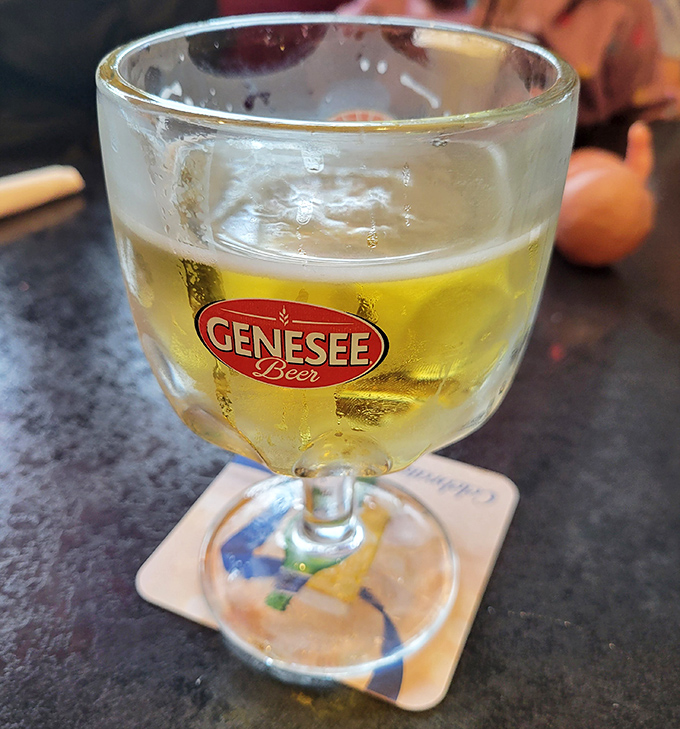 Genesee beer: because sometimes fancy craft brews need to sit down while the classics take center stage.