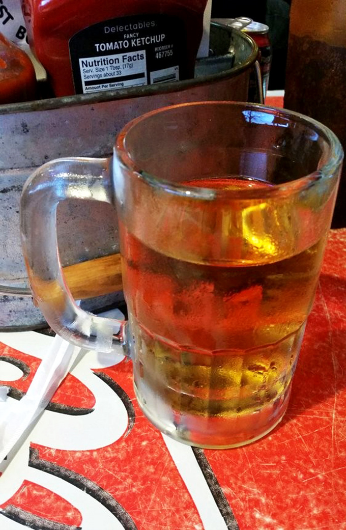 Cold beer in a frosty mug&mdash;the perfect companion to tame the Texas heat and wash down a burger that's bigger than some small apartments.