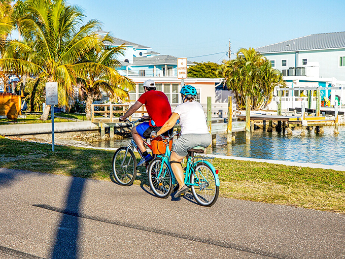 Cycling along waterfront paths&mdash;where "getting your steps in" comes with bonus dolphin sightings and vitamin D supplements from above.