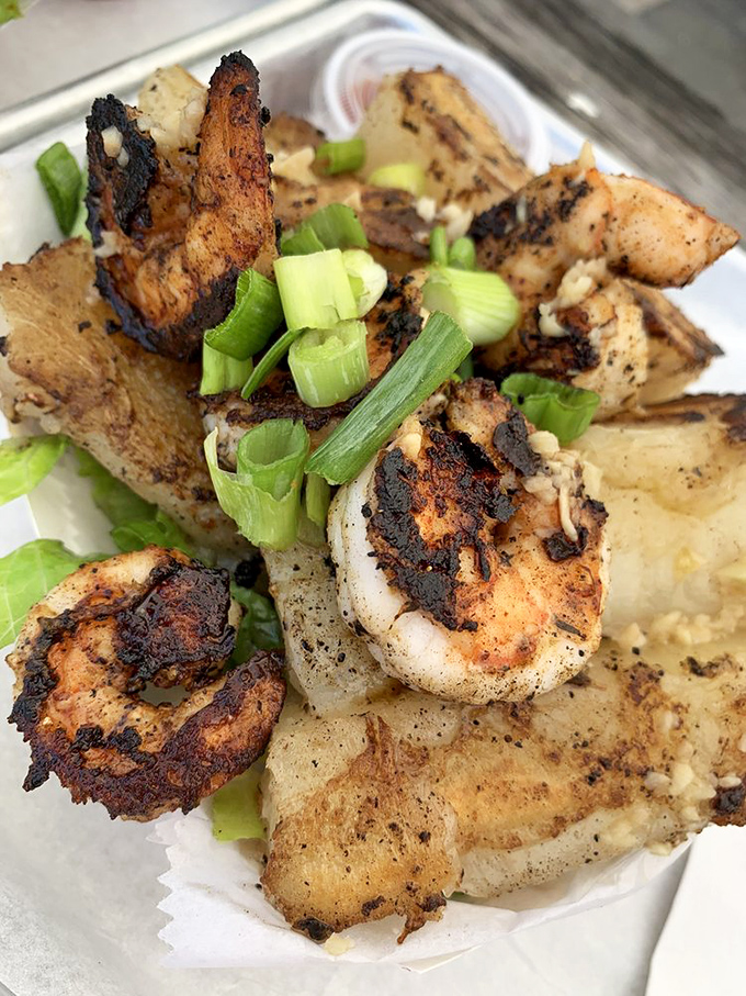Blackened shrimp and grits prove that comfort food speaks all Southern dialects fluently.