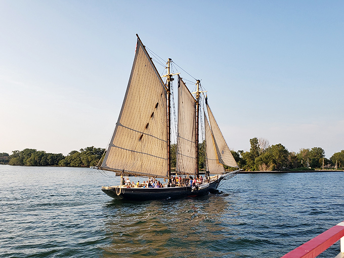 Sailing on Presque Isle Bay feels like a luxury vacation, except it's just Tuesday in Erie. The wind in your sails costs exactly zero dollars!