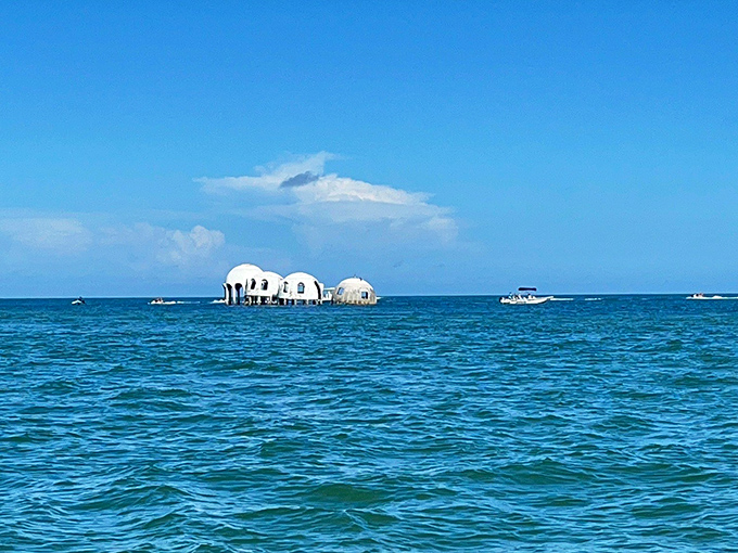 The dome houses have become an unofficial Florida landmark, drawing boaters and jet-skiers who circle these concrete curiosities like modern-day explorers.