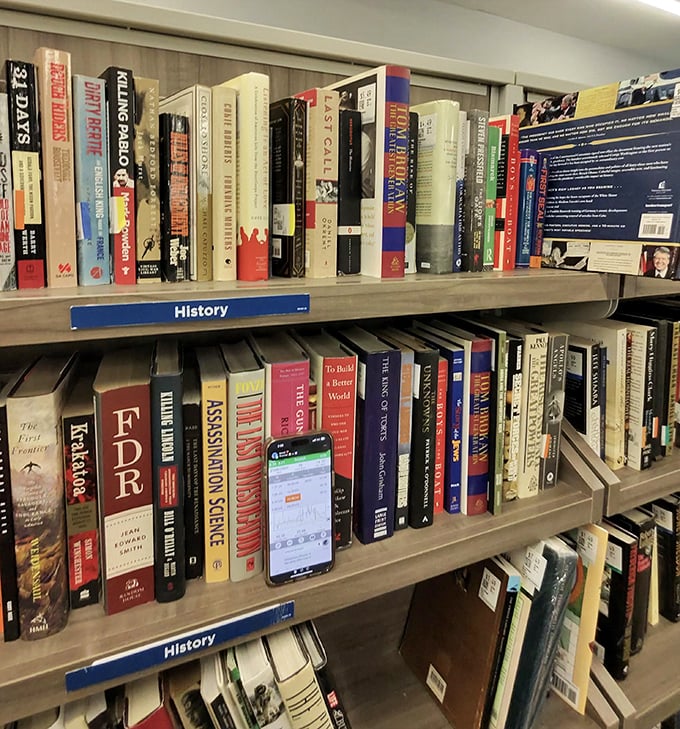 The history section: where presidential biographies and forgotten bestsellers find new readers. Knowledge recycled is twice as valuable!