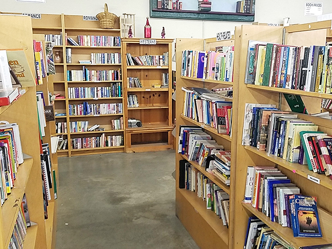 Literary treasures stacked high enough to make any bibliophile weak in the knees.