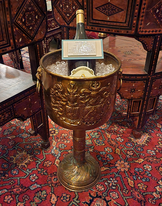 This ornate champagne bucket wasn't messing around when it came to keeping bubbly cool. Entertaining in the Gilded Age required serious hardware.