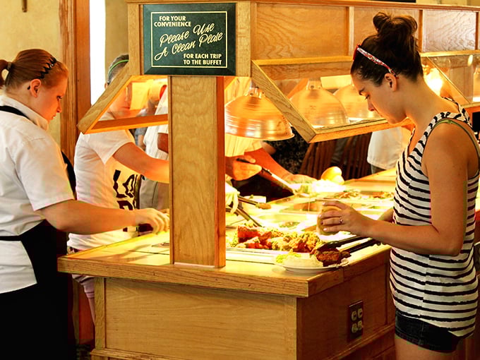 The buffet line&mdash;where "I'll just have a little taste" becomes "I need a nap" in about fifteen delicious minutes.