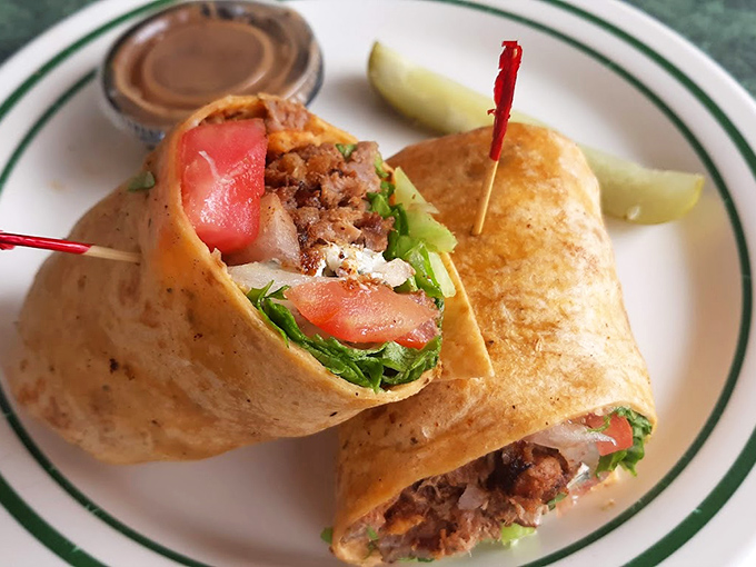 This wrap isn't just lunch&mdash;it's a portable feast of fresh ingredients bundled together with the precision of an expert gift-wrapper.