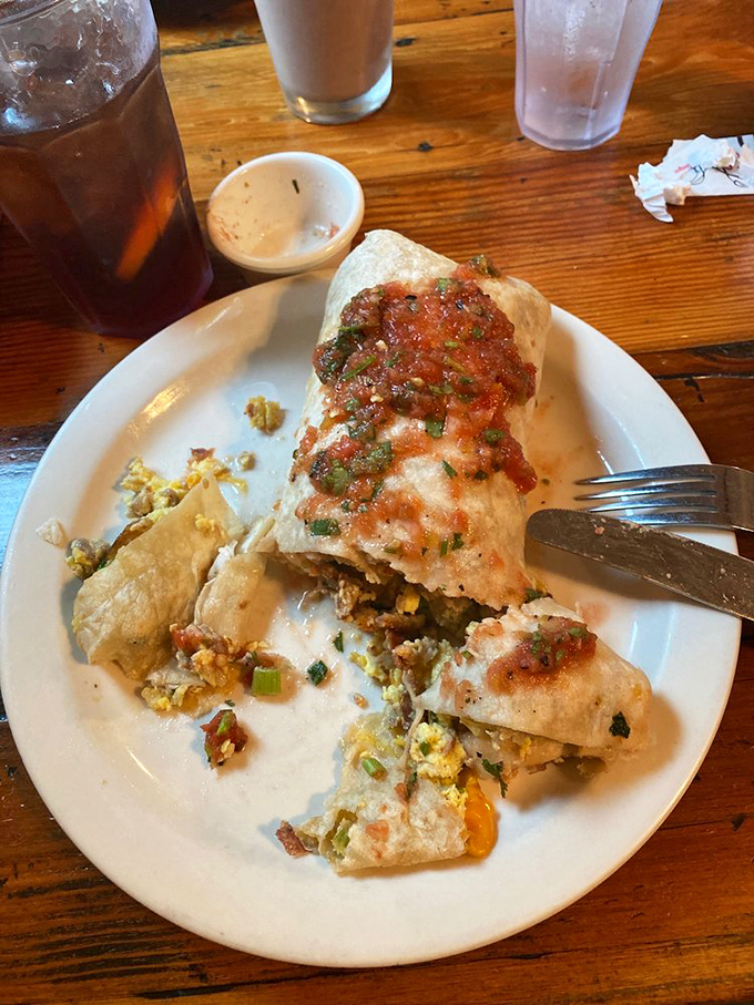 This breakfast burrito isn't just a meal&mdash;it's a commitment. The kind of portable feast that requires both hands and zero distractions.