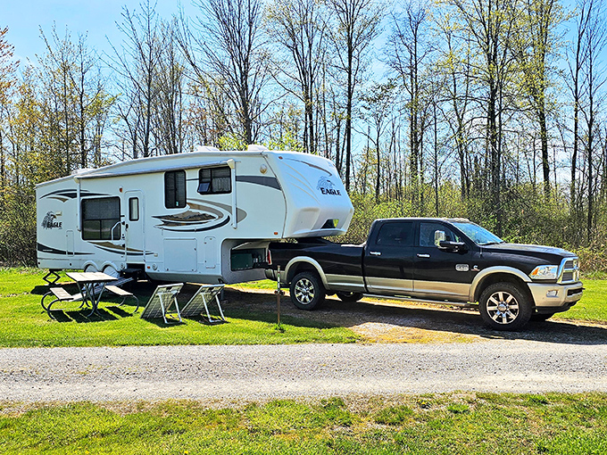 RV camping brings all the comforts of home to the great outdoors. Just add marshmallows, stargazing, and stories around the fire.