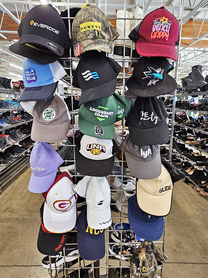 Hat rack fashion that spans from beach happy vibes to sports team loyalty. Your next bad hair day solution costs less than lunch.
