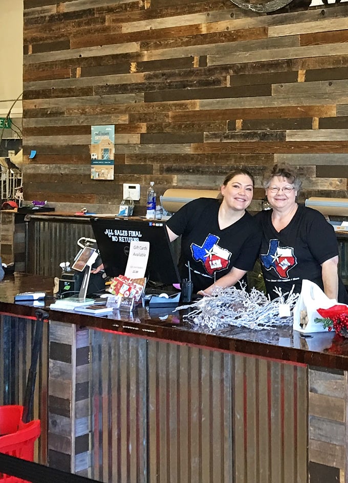 Behind a counter of reclaimed wood, friendly staff sporting Texas pride shirts stand ready to share stories behind their favorite mercantile treasures.