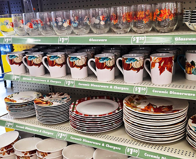 Fall-themed dinnerware that looks like it should cost three times as much. Thanksgiving hosts, take note&mdash;your table can be festive without being financially foolish.