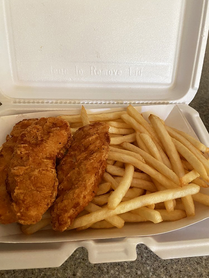 Crispy on the outside, tender on the inside &ndash; these chicken tenders with perfectly golden fries are comfort food that transcends age.