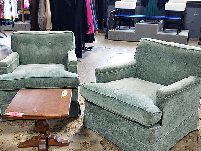These mint green club chairs have stories to tell&mdash;and they're ready to hear yours during your next Netflix marathon.