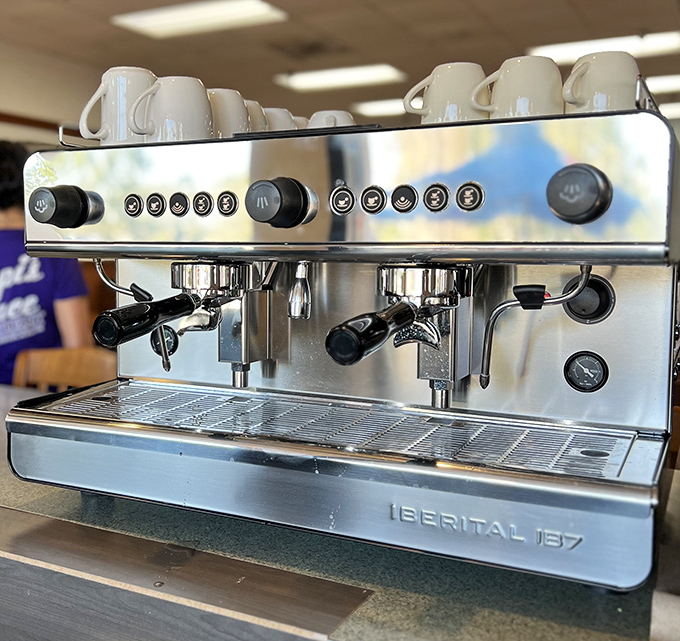 The unsung hero of any great diner&mdash;a coffee machine ready to fuel conversations, power through crosswords, and kickstart mornings.