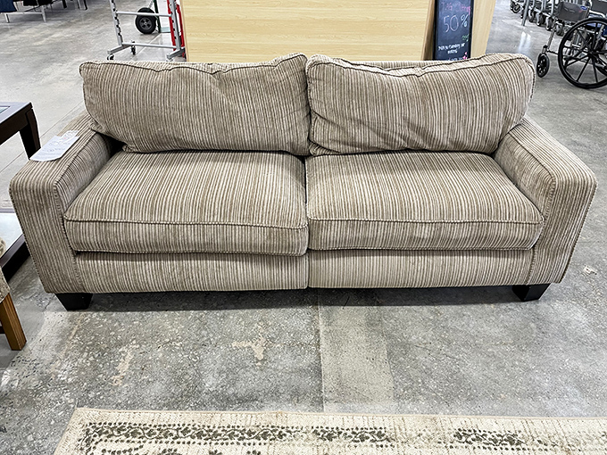 The perfect neutral couch for your living room&mdash;already broken in by someone else but without the "broken in" price tag.