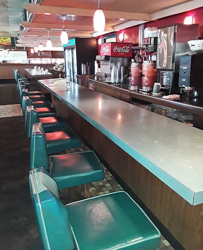 The counter where regulars hold court and solo diners never feel alone&mdash;breakfast diplomacy at its finest.