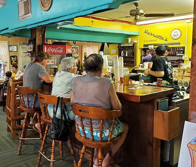 Counter dining at its finest&mdash;where locals share fishing tales and tourists become honorary residents over cups of steaming coffee and plates of comfort.