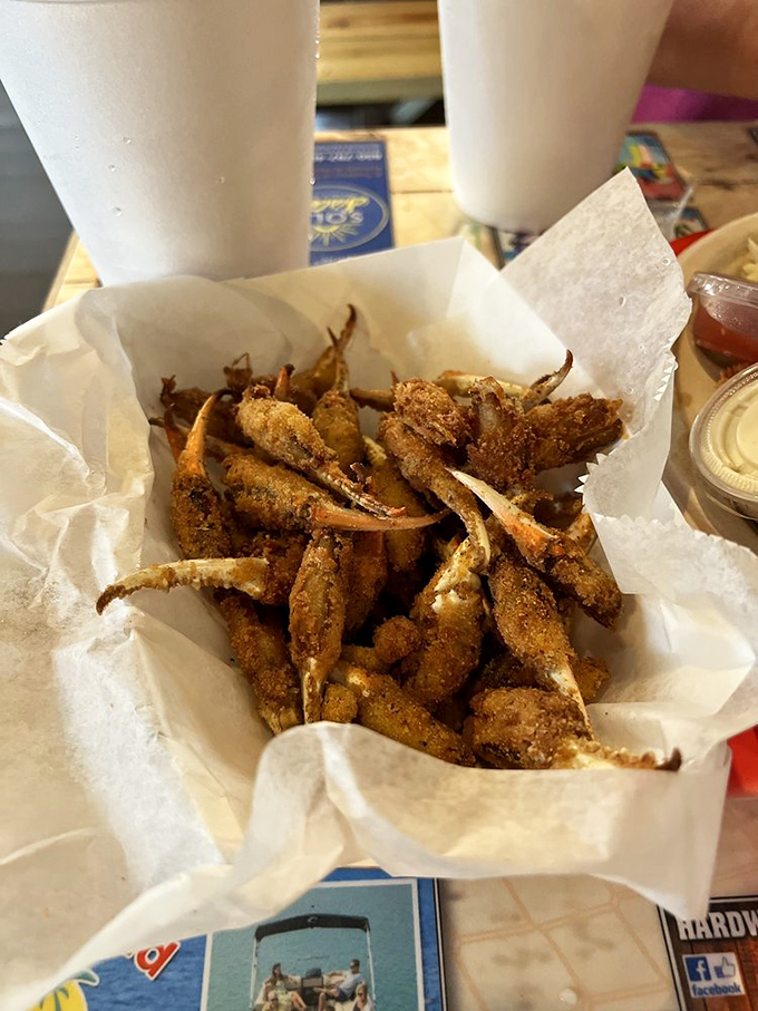 These fried crab claws are the unsung heroes of the seafood world &ndash; delicate, sweet morsels that disappear faster than you can say "more please."