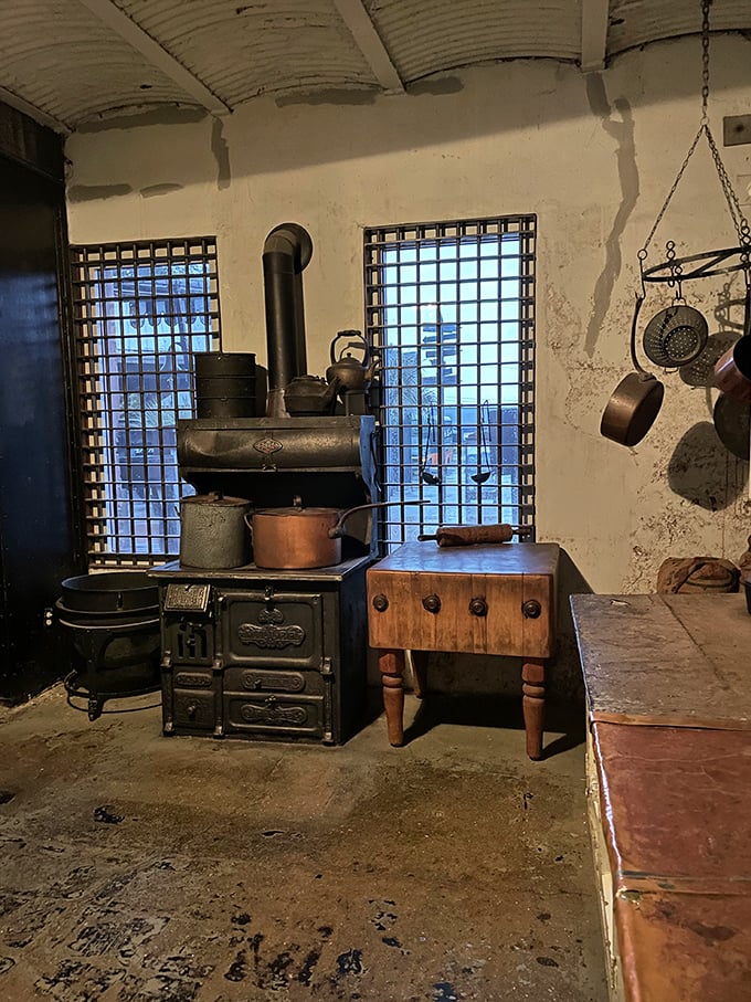 The jail's kitchen, where culinary ambitions went to die and "today's special" was whatever kept inmates alive until tomorrow.