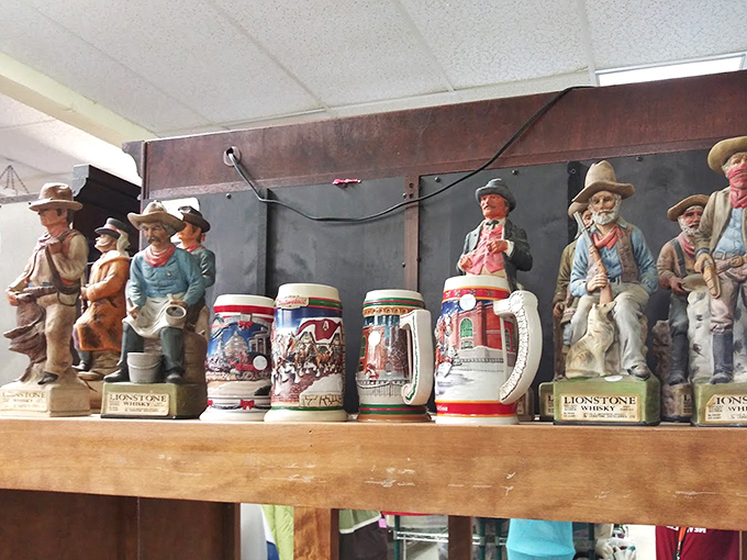 Beer steins and figurines that once graced someone's mantel now wait patiently for their second act &ndash; kitsch has never looked so collectible.