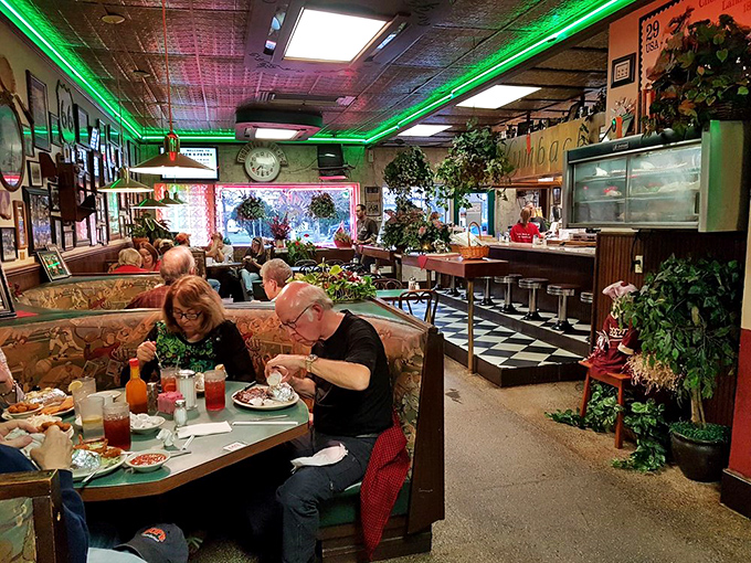 Couples who breakfast together at Kumback stay together. The concentrated focus on those plates speaks volumes about the food quality.