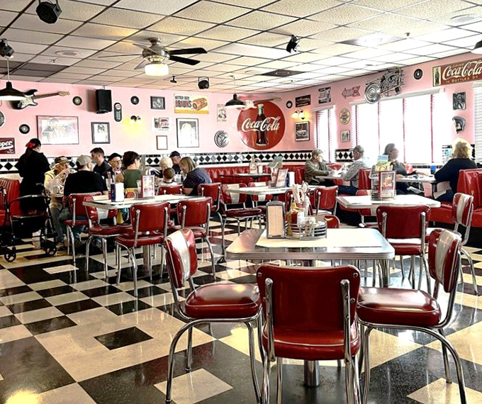 Where strangers become friends over shared nostalgia and excellent coffee. The buzz of conversation is the perfect soundtrack to your pancake adventure.