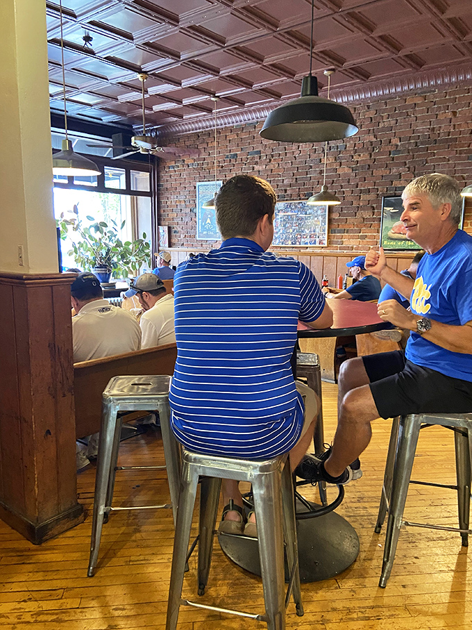Where strangers become friends over shared cheesesteak appreciation. Notice the Pitt gear&mdash;sandwich loyalty runs second only to sports loyalty here.