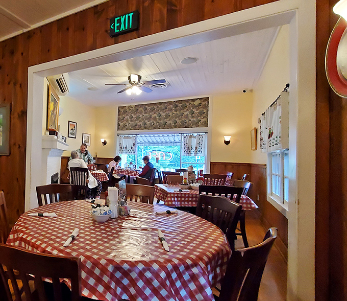 Even the dining room whispers stories of Nashville legends who've broken bread here, with checkered tablecloths as timeless as the recipes.