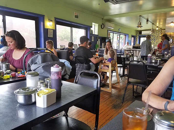 The Morning Glory dining room buzzes with conversation and anticipation &ndash; a community united by the universal language of exceptional breakfast.