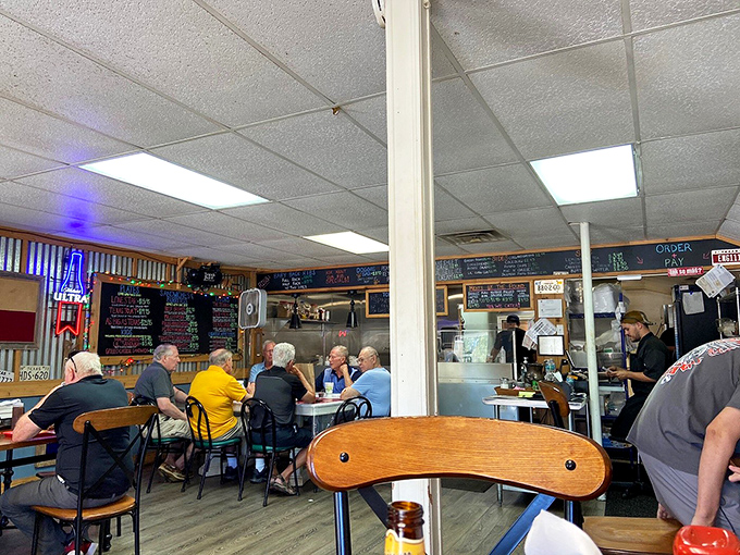 Where locals gather for the unofficial sport of competitive BBQ appreciation. The conversation flows as freely as the sweet tea.