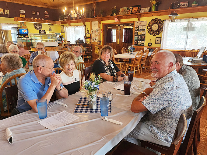 Where locals gather to solve the world's problems over coffee. These folks know the waitresses' names and exactly which booth has the best view.