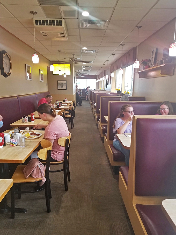 A bustling morning at The Pantry&mdash;where strangers become temporary breakfast companions united by the universal language of "pass the syrup."