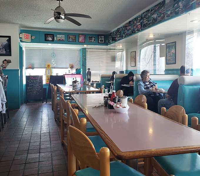 Those counter seats aren't just functional&mdash;they're front-row tickets to the best show in town: breakfast served all day with a side of local gossip.