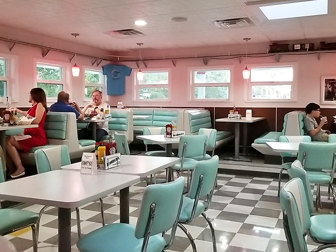 The true measure of a great diner isn't just its food, but the cross-section of humanity it brings together over shared culinary pleasures.