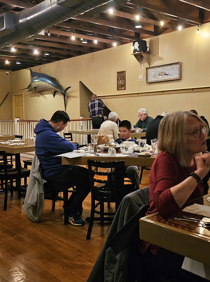 Mounted marlins and nautical wheels aren't just d&eacute;cor&mdash;they're silent witnesses to decades of seafood celebrations and butter-dipped memories.