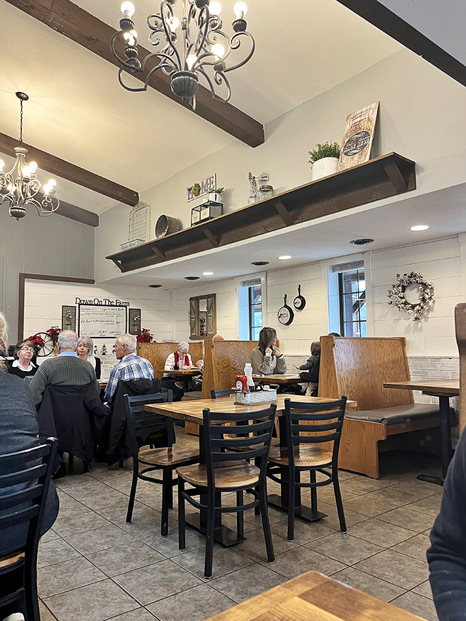 Where locals gather to solve the world's problems over coffee and pie. These booths have heard more town news than the local paper.
