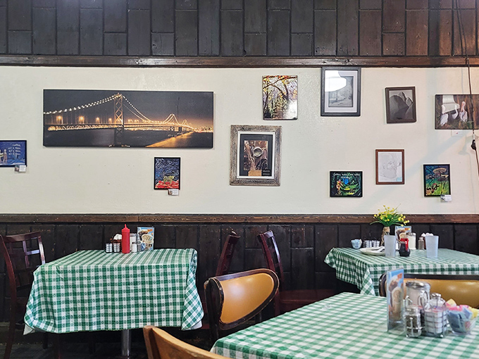 Local artwork adorns walls where generations of Nebraskans have solved the world's problems over bottomless coffee cups.