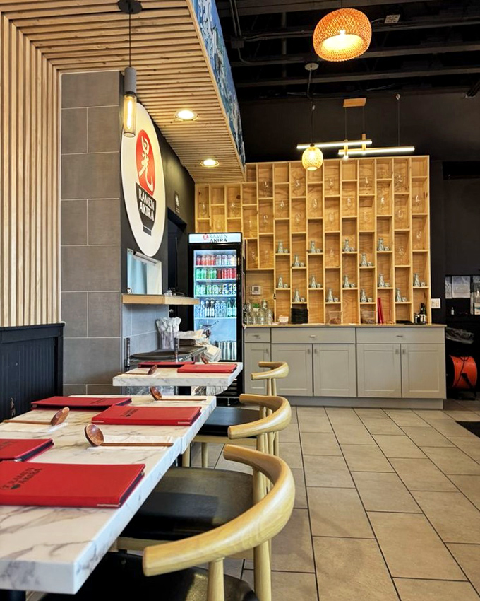 Clean lines, wooden accents, and thoughtful design&mdash;because great ramen deserves an equally great backdrop.