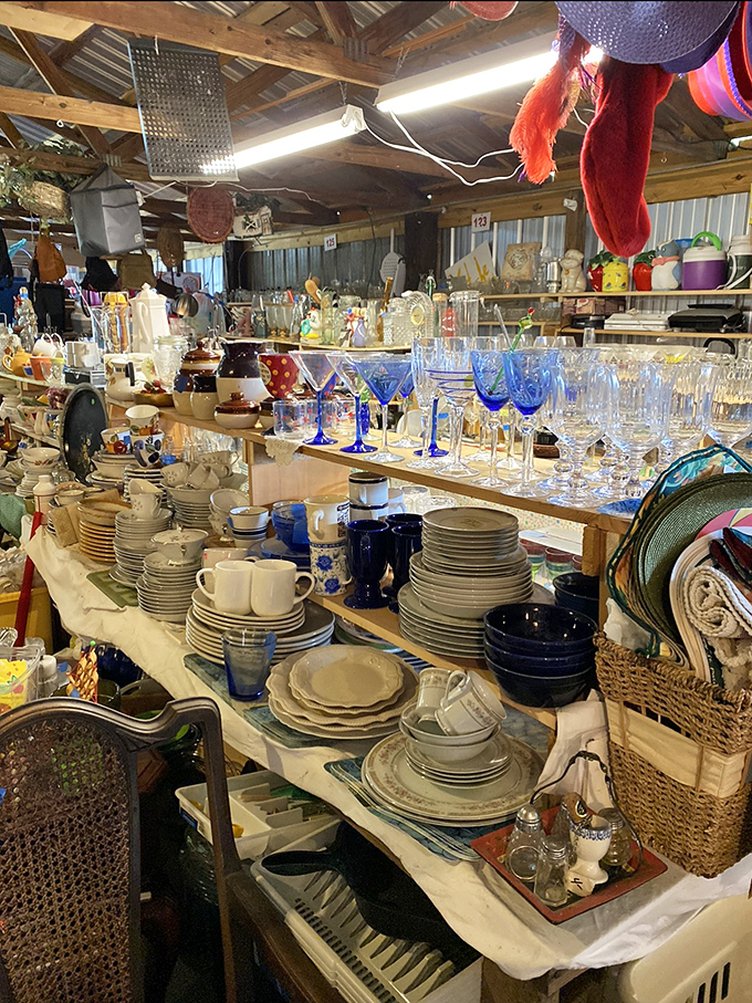 Mismatched dinnerware that Martha Stewart would secretly covet. These dishes have hosted countless family meals and are ready for an encore performance at your table.