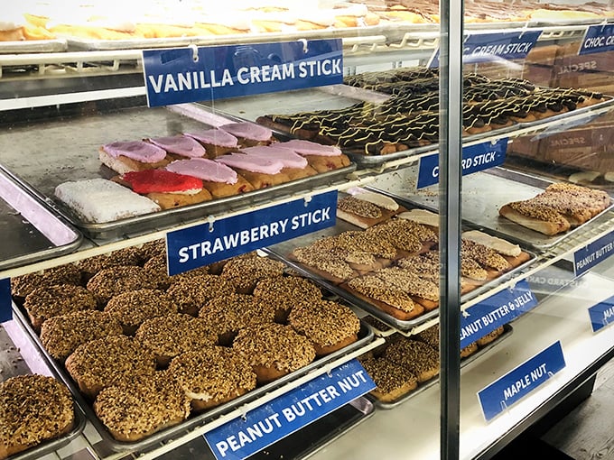 The donut case offers a United Nations of pastry options&mdash;from vanilla cream sticks to peanut butter treats that demand your respect.