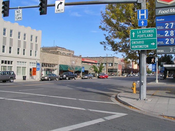 Street signs point to bigger cities, but the real direction is toward Baker City's affordable small-town lifestyle.